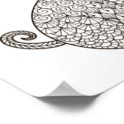 Coloring Page Cute Puppy Poster | Zazzle