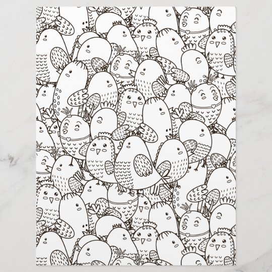 Coloring Page Morning Chirp Scrapbook Paper | Zazzle.com