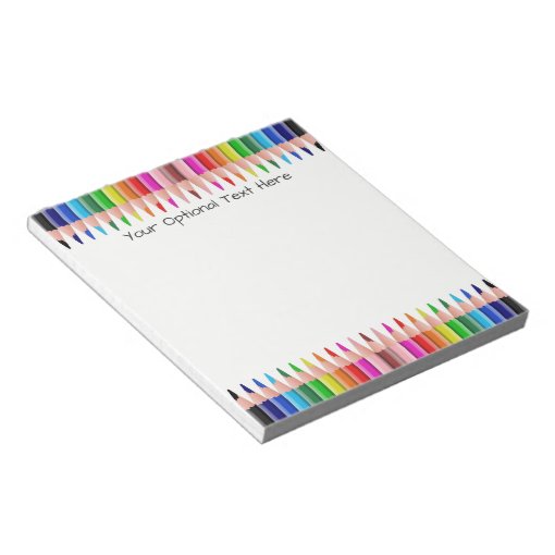 Coloring Pencils custom notepad | Zazzle