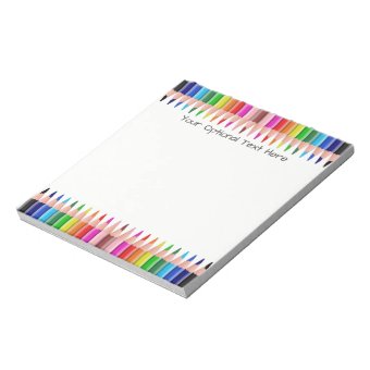 Coloring Pencils custom notepad | Zazzle