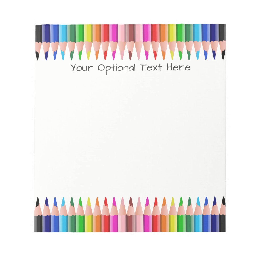 Coloring Pencils custom notepad | Zazzle