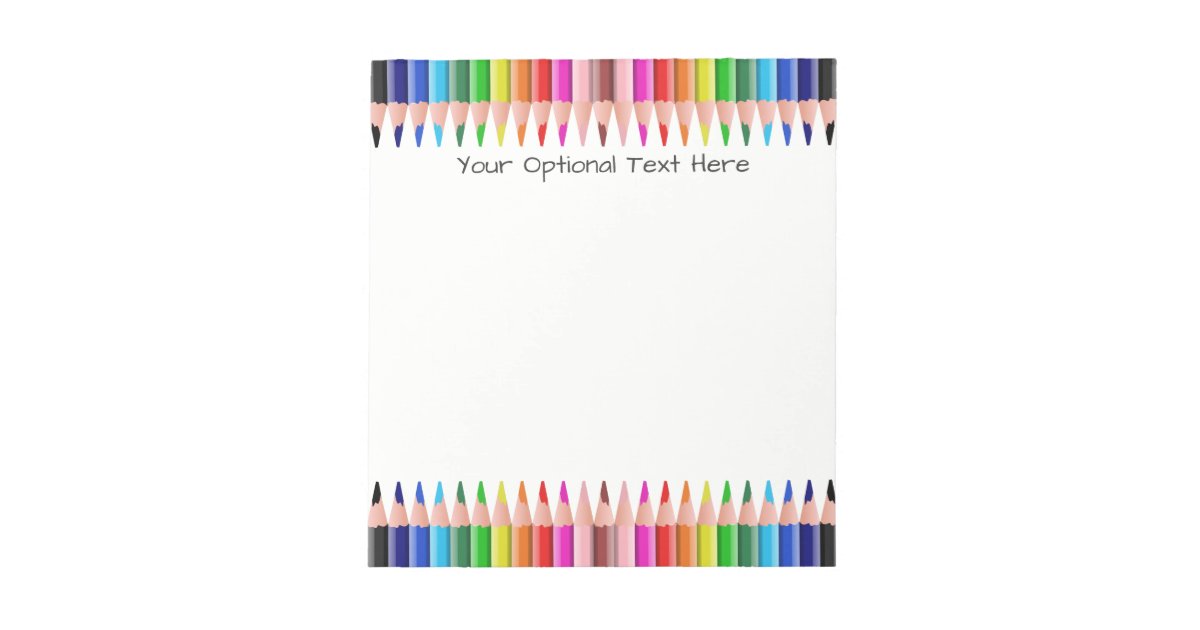 Coloring Pencils custom notepad | Zazzle