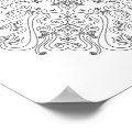 Coloring Poster – Funky Scrolls Mandala | Zazzle