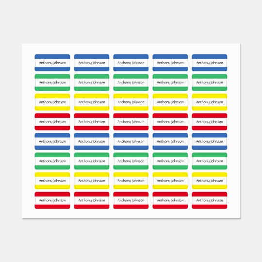 Colors Kids' Labels | Zazzle.com