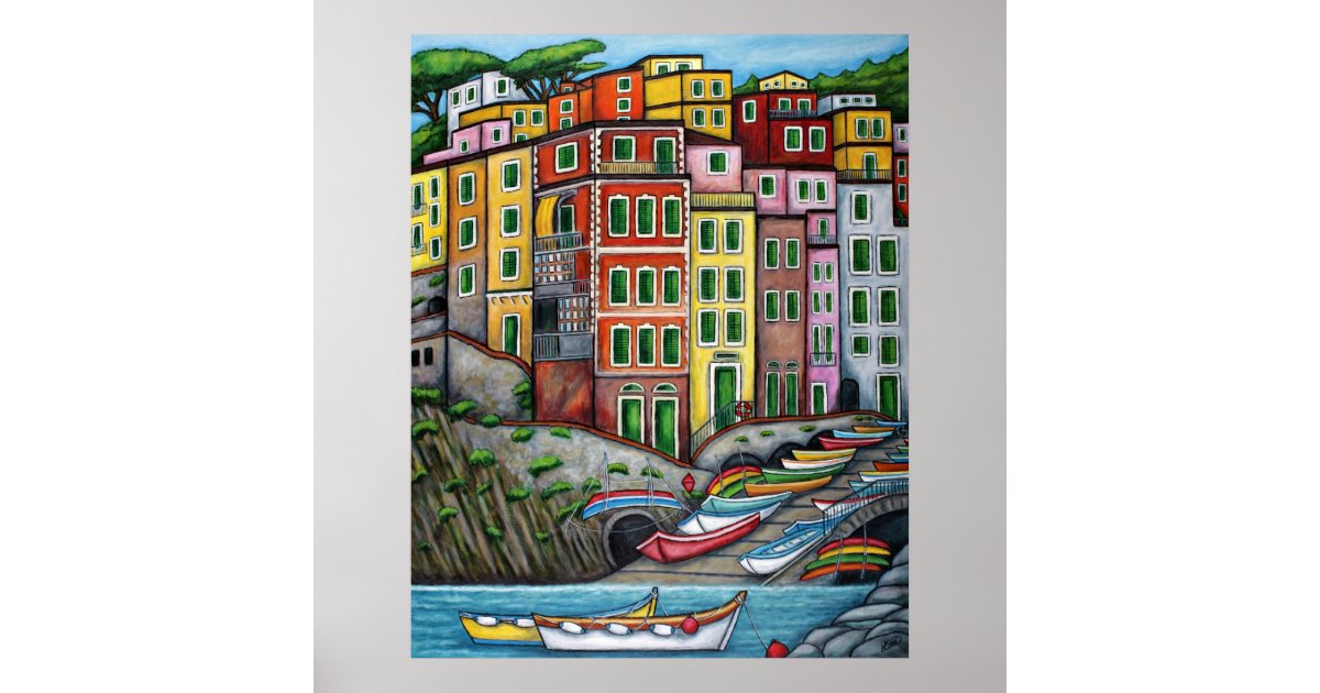 Colors of Riomaggiore, Cinque Terre Poster | Zazzle