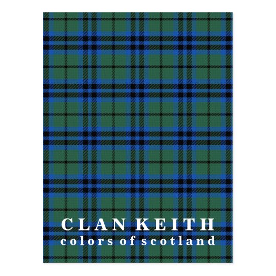 Colors of Scotland Clan Keith Tartan Postcard | Zazzle.com