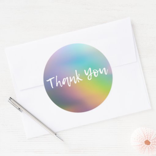 Colors Small Thank You Classic Round Sticker | Zazzle