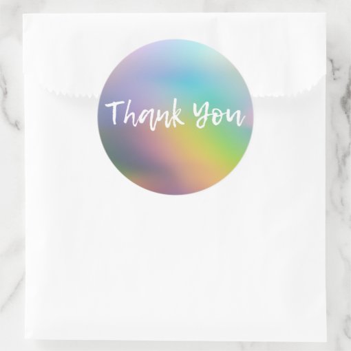 Colors Small Thank You Classic Round Sticker | Zazzle