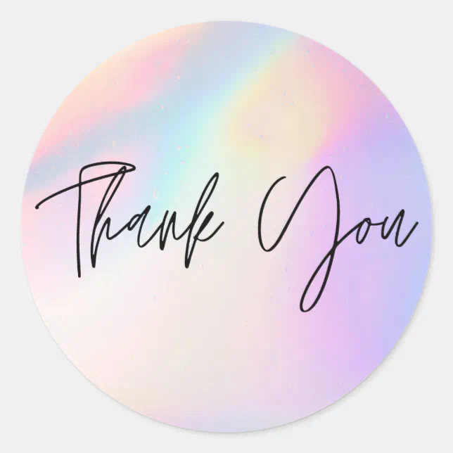 Colors Thank You Classic Round Sticker | Zazzle