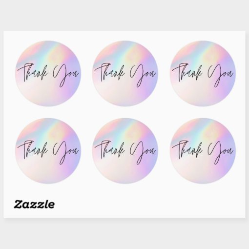 Colors Thank You Classic Round Sticker | Zazzle