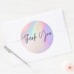 Colors Thank You Classic Round Sticker | Zazzle