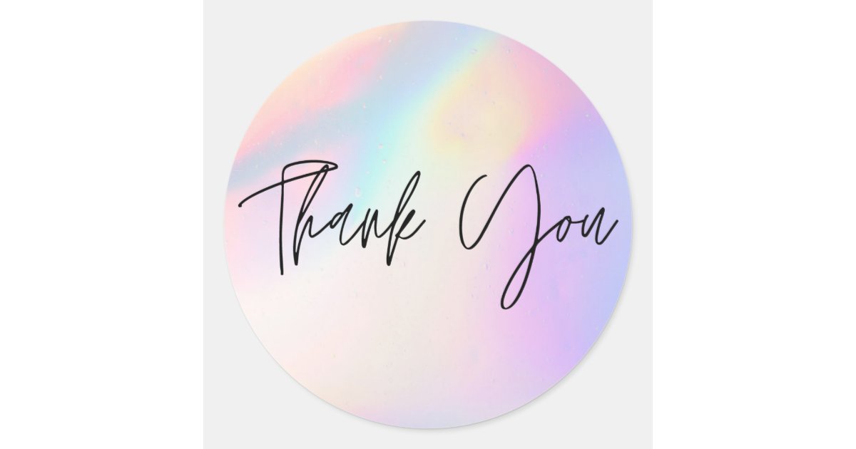 Colors Thank You Classic Round Sticker | Zazzle
