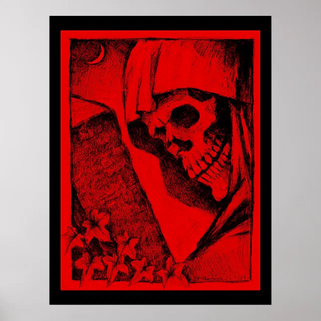 Colossal Red Skull Poster | Zazzle
