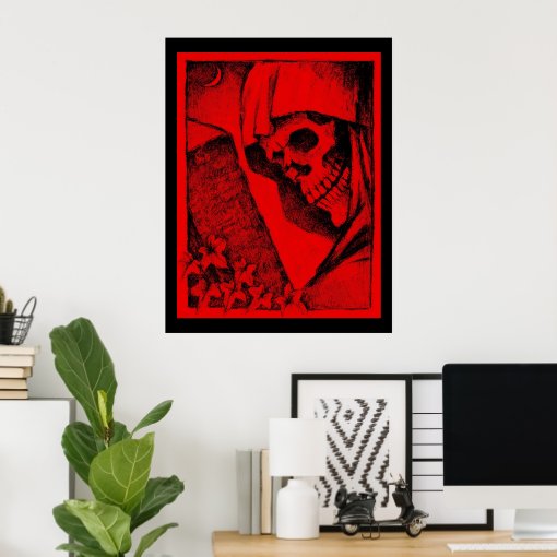 Colossal Red Skull Poster | Zazzle