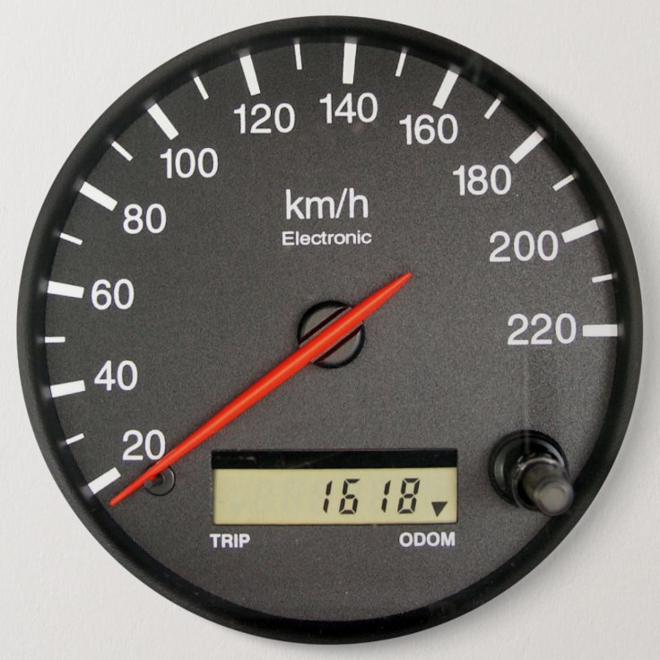 COLOSSAL Speedometer Odometer, 6 inch Pins buttons | Zazzle