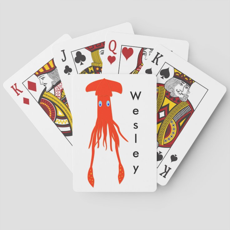 colossal squid playing cards | Zazzle