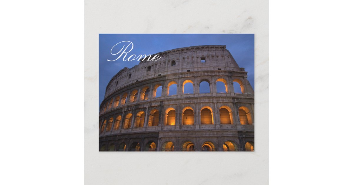 Colosseum Rome Italian Travel Photo Postcard | Zazzle