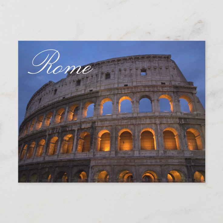 Colosseum Rome Italian Travel Photo Postcard | Zazzle