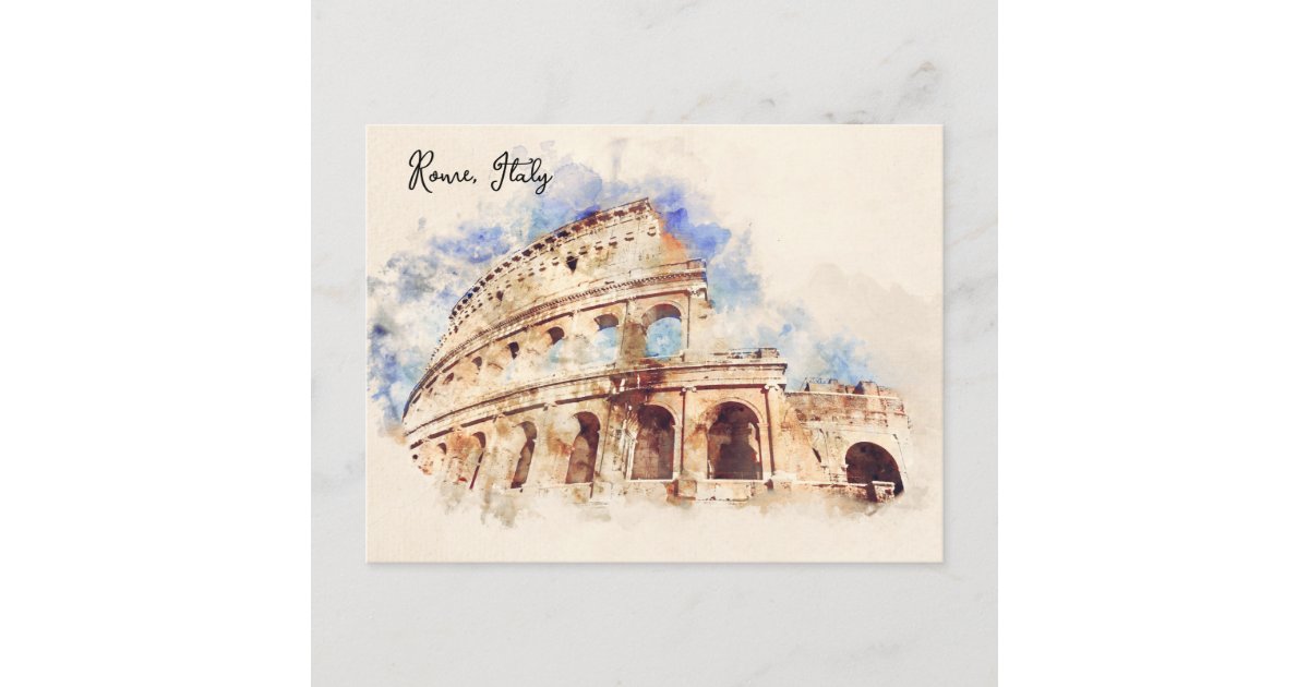 Colosseum. Rome, Italy Postcard | Zazzle