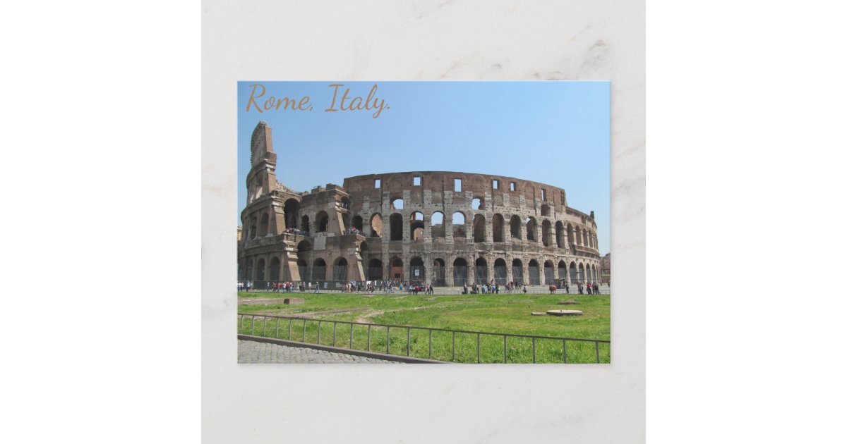 Colosseum. Rome, Italy Postcard | Zazzle