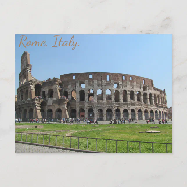 Colosseum. Rome, Italy Postcard | Zazzle