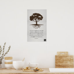 Colossians 2:7 - Rooted in Him Poster | Zazzle