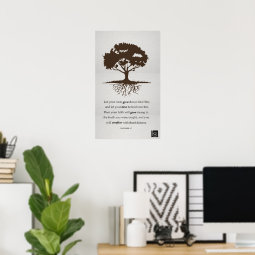 Colossians 2:7 - Rooted in Him Poster | Zazzle