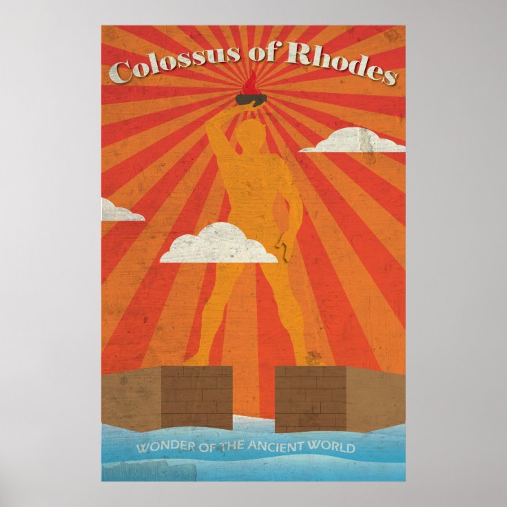 Colossus of Rhodes the Ancient Wonder Poster | Zazzle