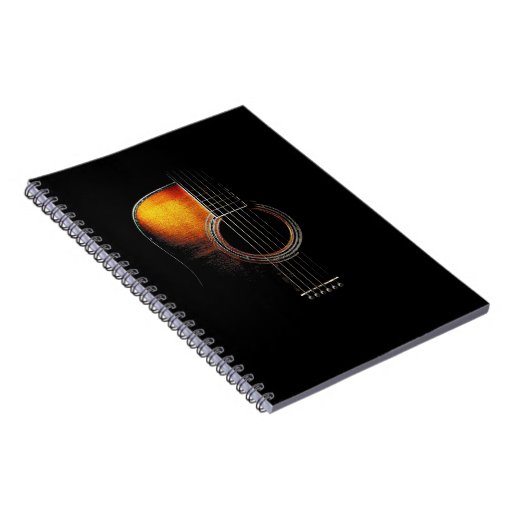 Colour Acoustic Guitar Design Guitarist's Notebook | Zazzle