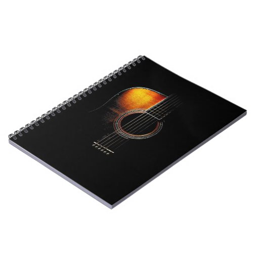 Colour Acoustic Guitar Design Guitarist's Notebook | Zazzle