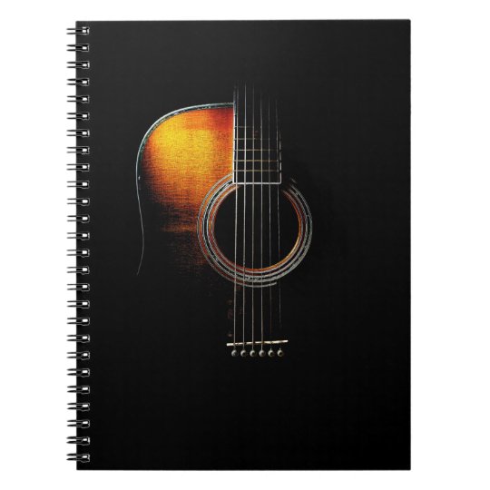 Colour Acoustic Guitar Design Guitarist's Notebook | Zazzle.com