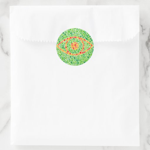 Colour Blindness Eye Classic Round Sticker | Zazzle