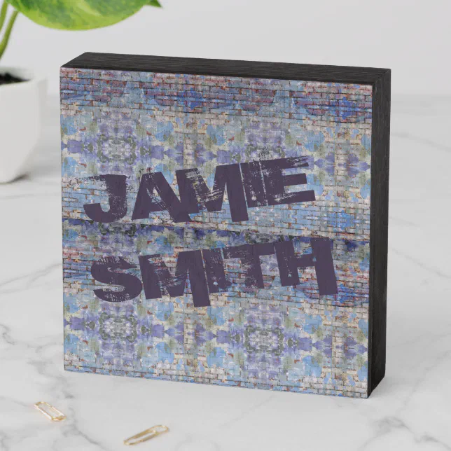 Colourful Abstract Graffiti Wall Street Art Wooden Box Sign | Zazzle