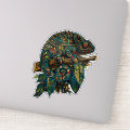 Colourful Aztec Chameleon Mosaic Lizard Sticker | Zazzle