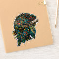 Colourful Aztec Chameleon Mosaic Lizard Sticker | Zazzle