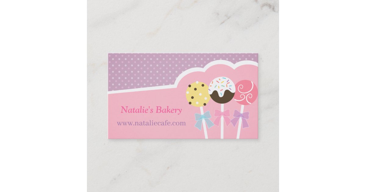 Colourful Cake Pops Bakery Business Cards | Zazzle