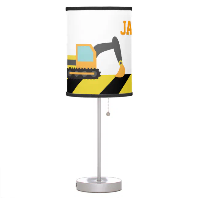 Colourful Construction Vehicles For Boys Room Table Lamp | Zazzle