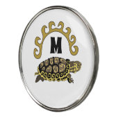 Colourful Cumberland Slider Turtle Monogram Golf Ball Marker | Zazzle