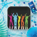 Colourful Dancers Dancing Around Paper Plates | Zazzle