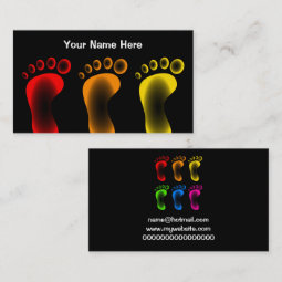 Colourful Feet Business Card | Zazzle