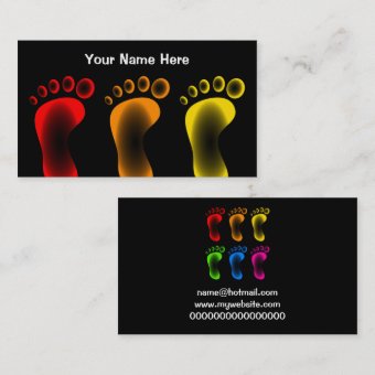 Colourful Feet Business Card | Zazzle