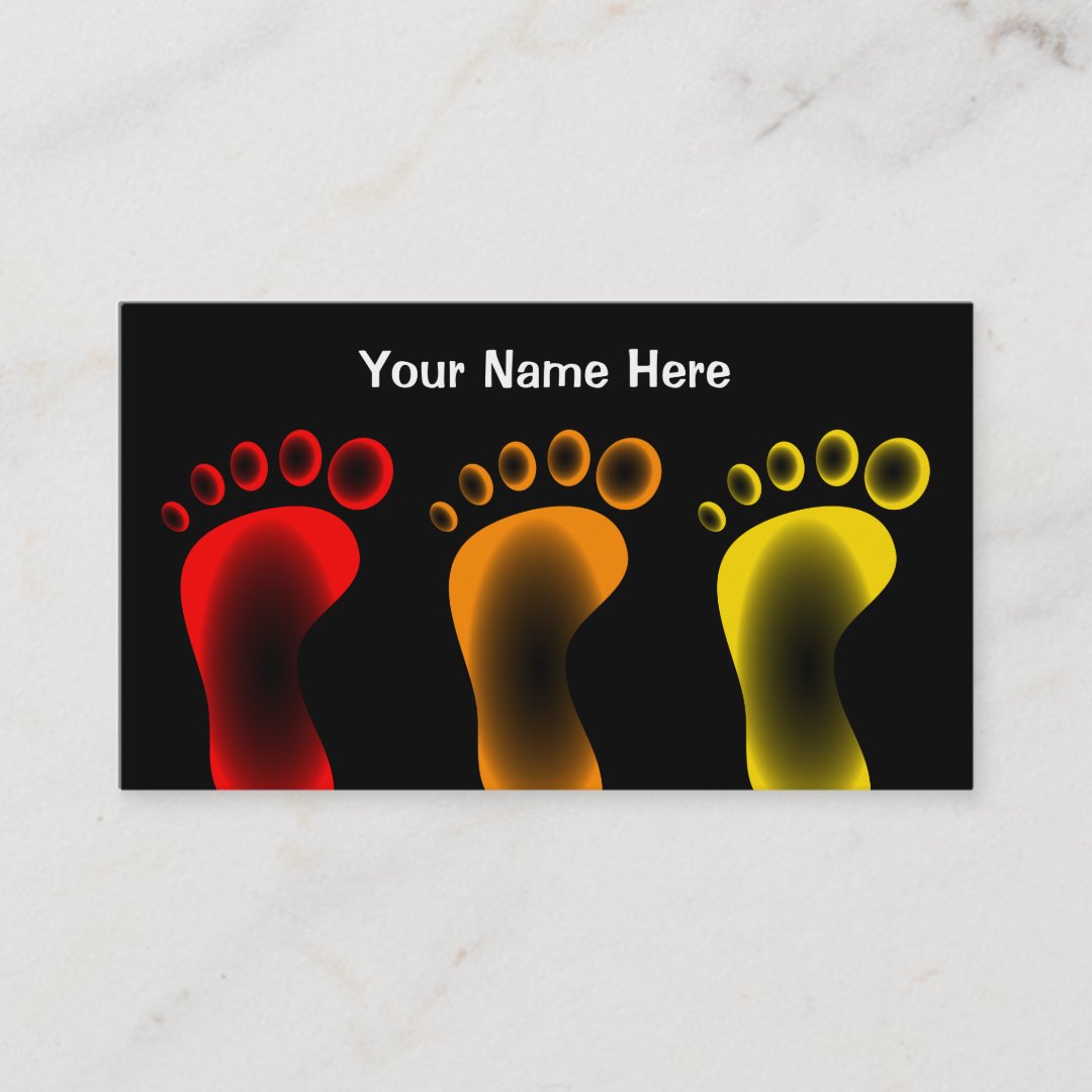 Colourful Feet Business Card | Zazzle