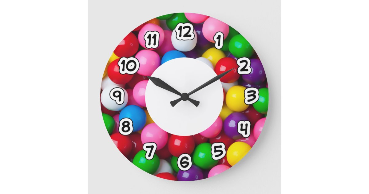 Colourful Gumballs Wall Clock | Zazzle