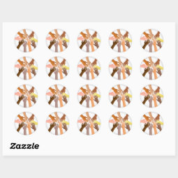 Colourful Hands Classic Round Sticker | Zazzle