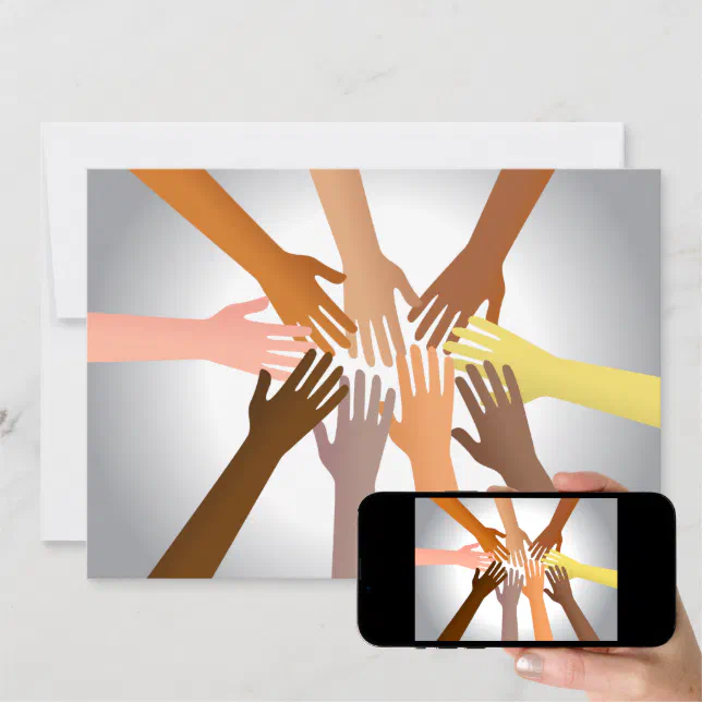 Colourful Hands Invitation | Zazzle