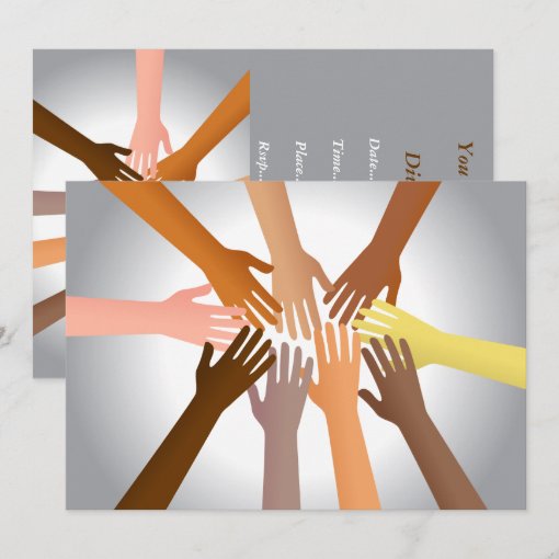 Colourful Hands Invitation | Zazzle