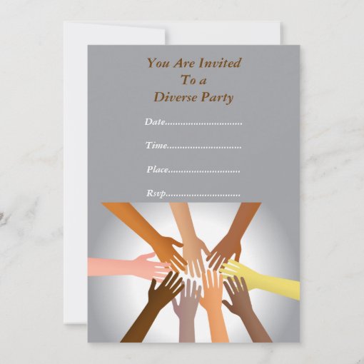 Colourful Hands Invitation | Zazzle