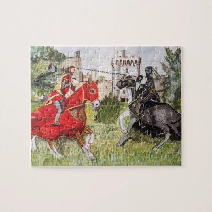 Colourful Medieval Joust Jigsaw Puzzle | Zazzle