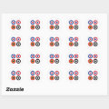 Colourful Mod Targets Classic Round Sticker | Zazzle