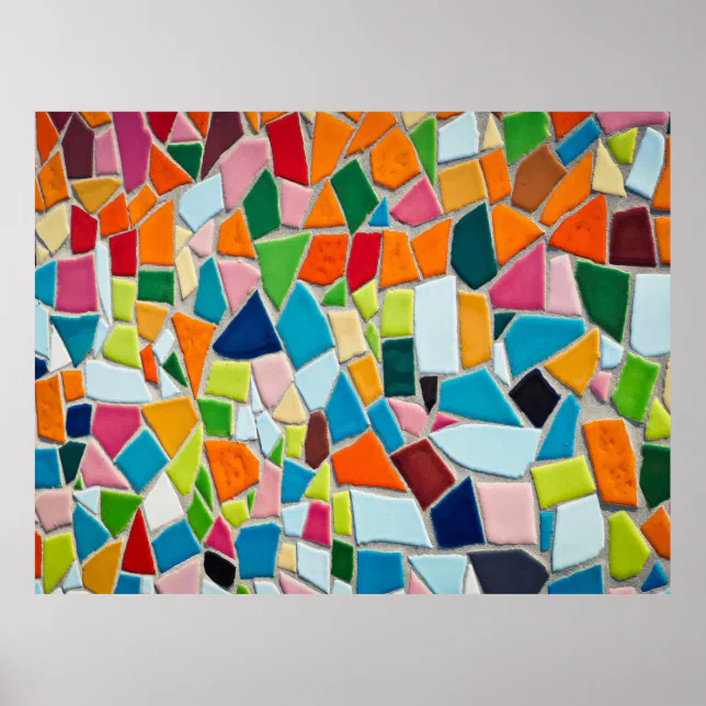 Colourful Mosaic Tiles Poster | Zazzle